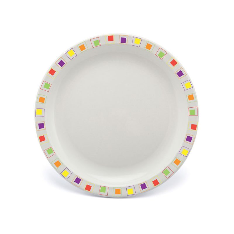 Duo Plate Narrow Rim Abstract Multi 23cm Poly – Pro Catering Equipment