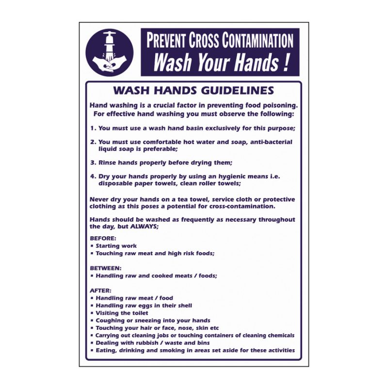 Kitchen Food Safety Wash Hands Guidelines – Pro Catering Equipment
