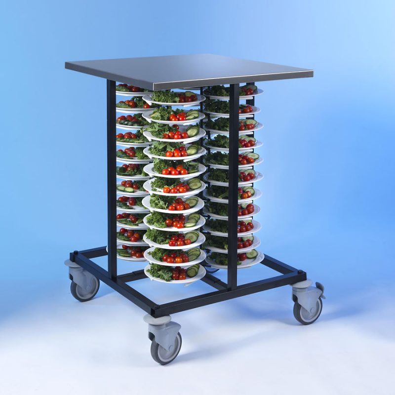 Plate Stacking Trolley 48 Plates 600x600x1000mm – Pro Catering Equipment